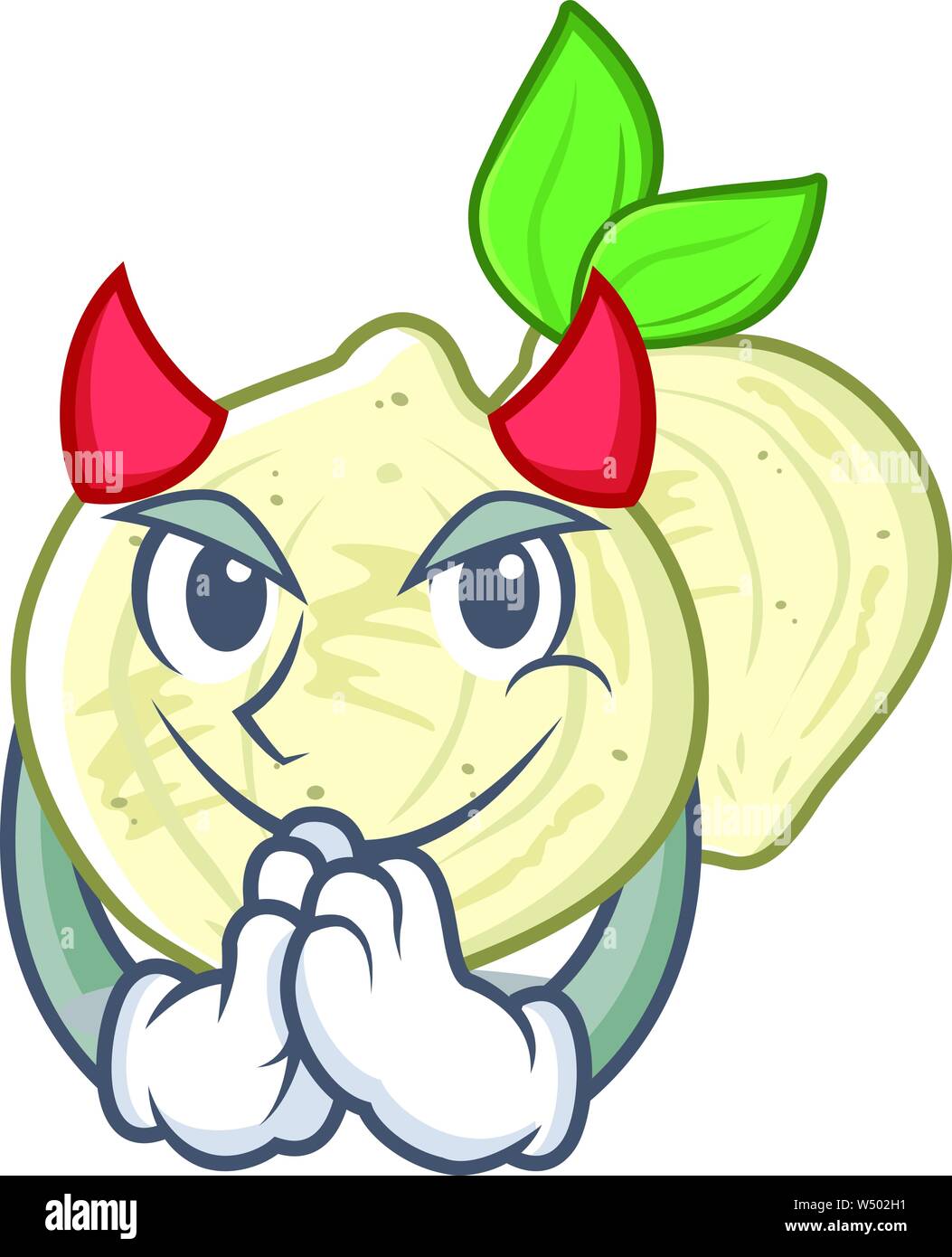 Devil jicama fruit in the character refrigerator vector illustration ...