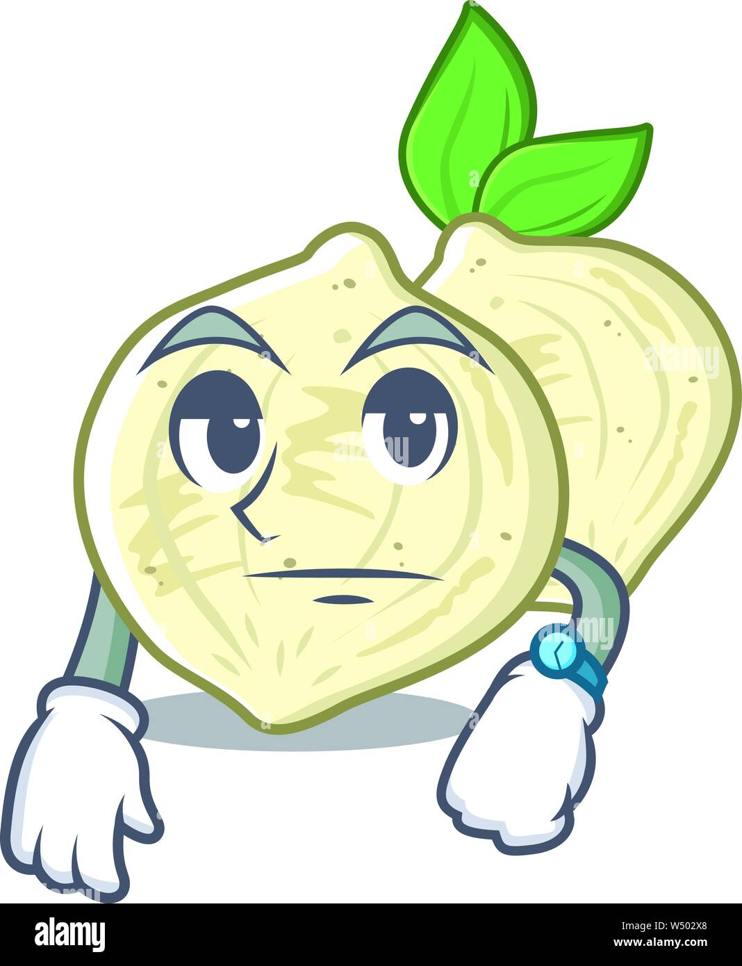 Waiting jicama in the a cartoon shape vector illustration Stock Vector ...