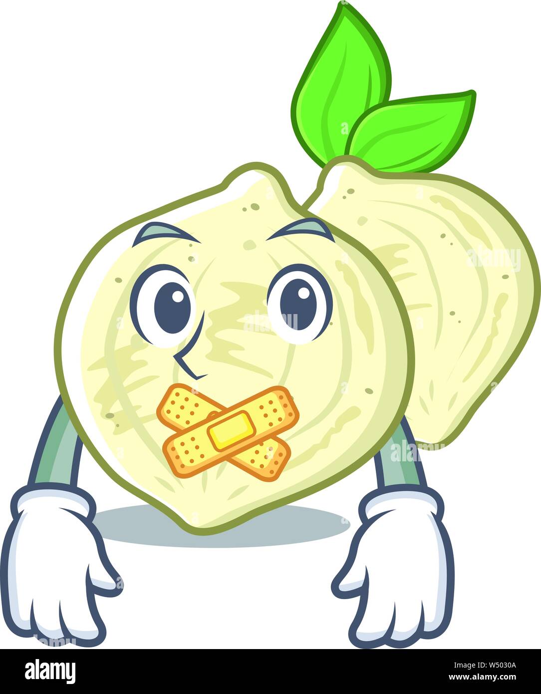 Silent jicama in the a cartoon shape vector illustration Stock Vector ...