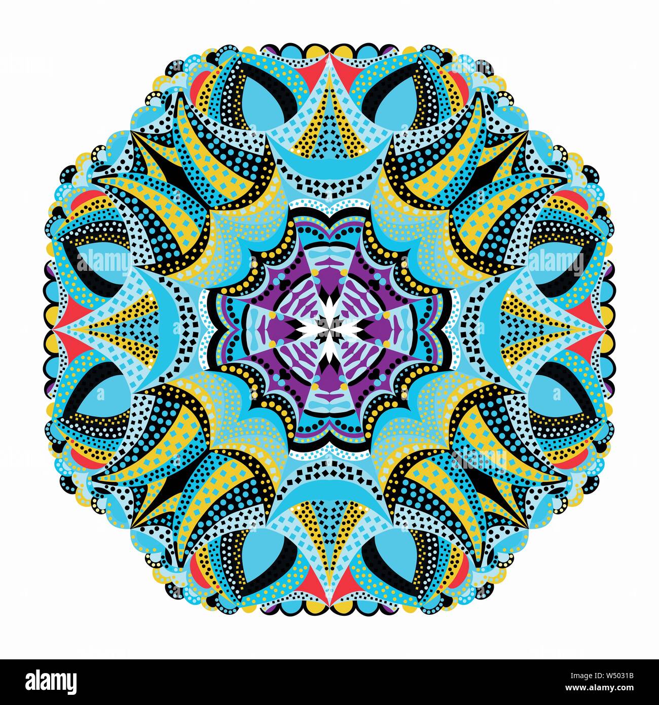 beautiful mandala, tribal ethnic ornament. vector illustration Stock ...