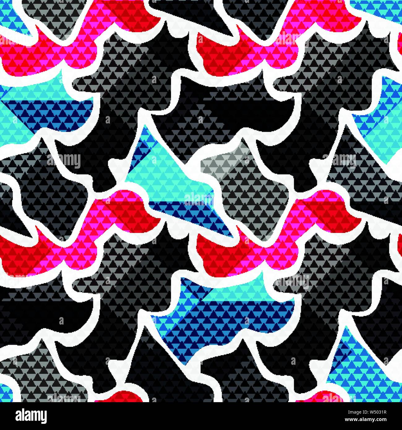 Graffiti bright seamless pattern on a white background vector ...