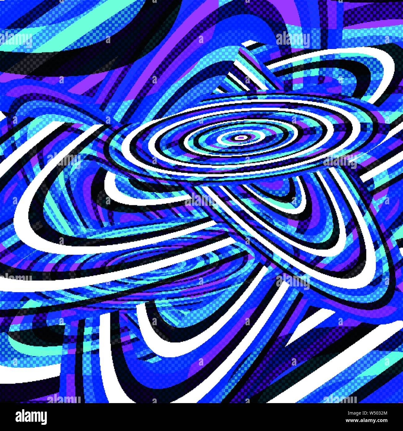 circles and lines bright psychedelic geometric background Stock Vector ...