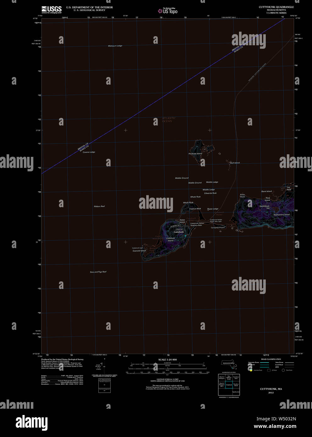 Massachusetts USGS Historical Topo Map MA Cuttyhunk 20120606 TM ...