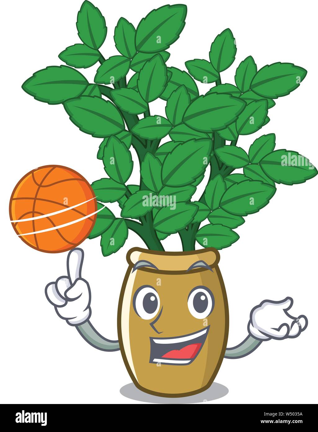 With basketball lemon balm isolated in the character vector ...