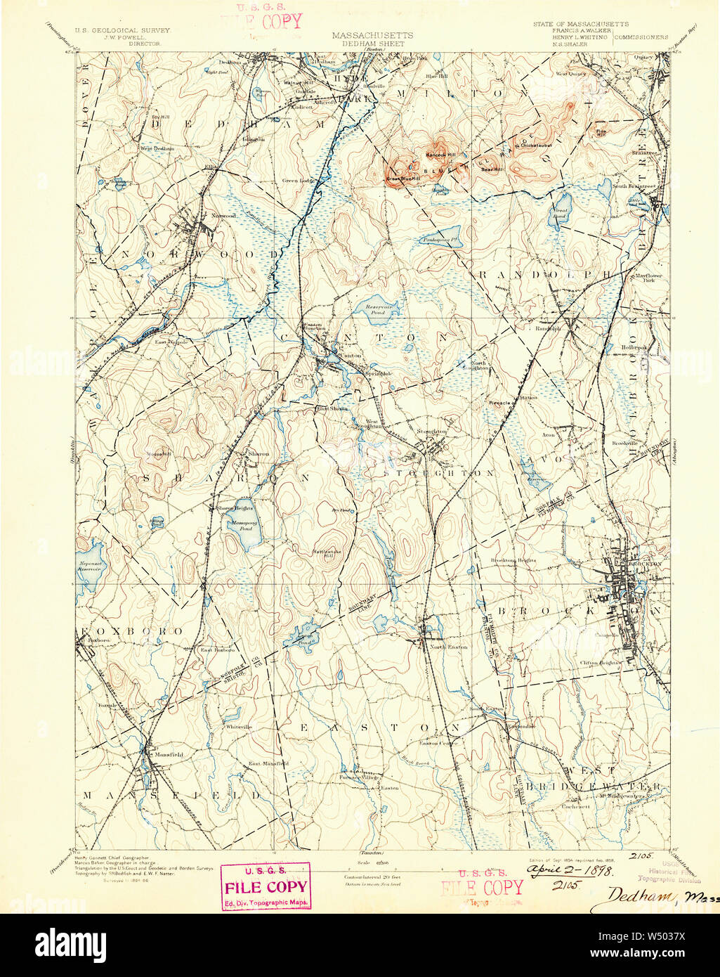 Massachusetts USGS Historical Topo Map MA Dedham 352577 1894 62500 ... Massachusetts USGS Historical Topo Map MA Dedham 352577 1894 62500 ...