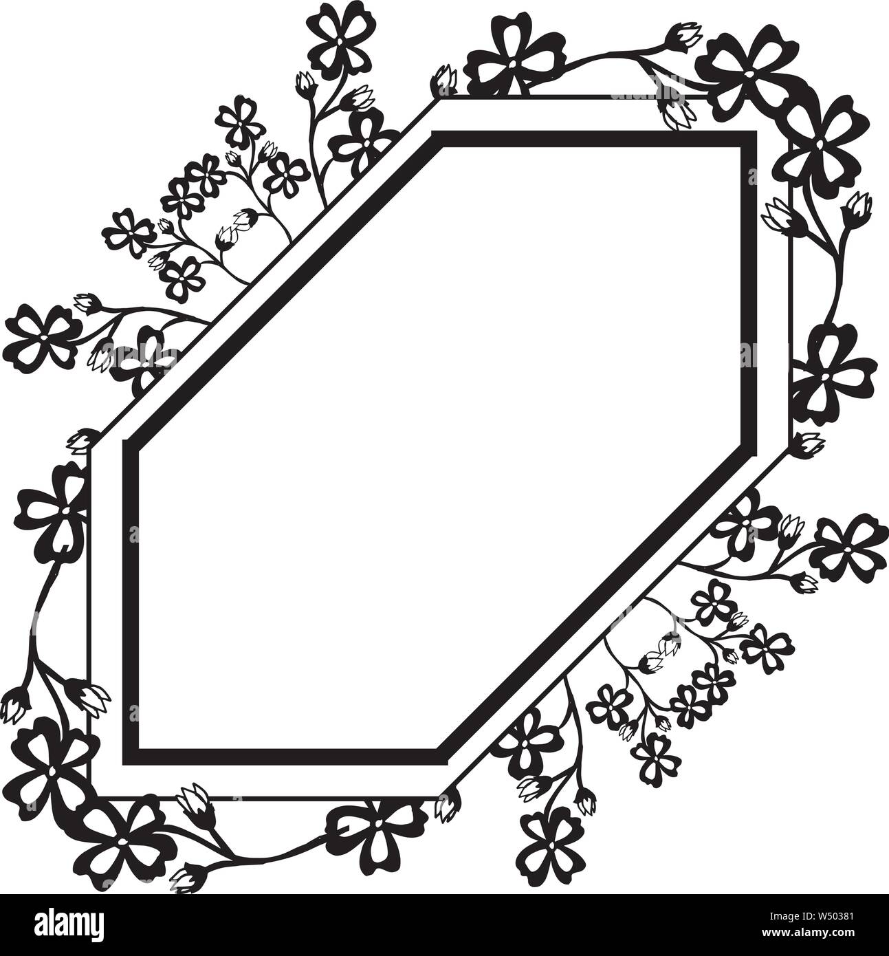 Texture cute flower frame, vintage card, style elegant. Vector ...