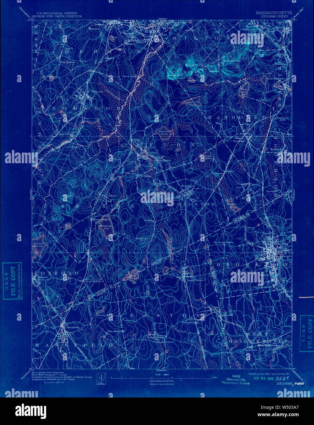 Map of dedham massachusetts hi-res stock photography and images - Alamy