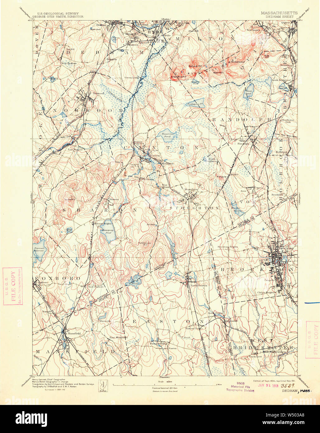 Dedham massachusetts map hi-res stock photography and images - Alamy