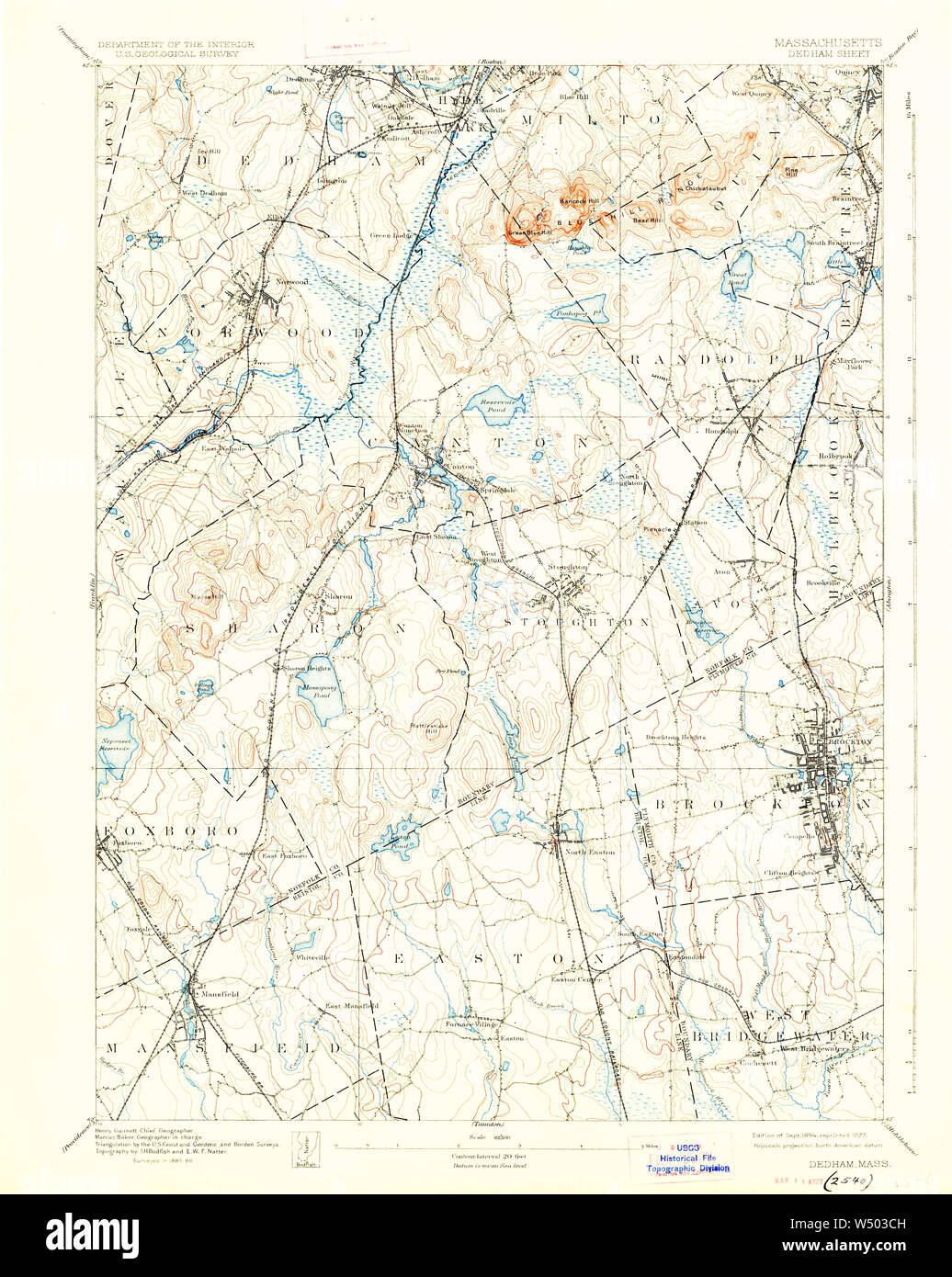 Map of dedham massachusetts hi-res stock photography and images - Alamy
