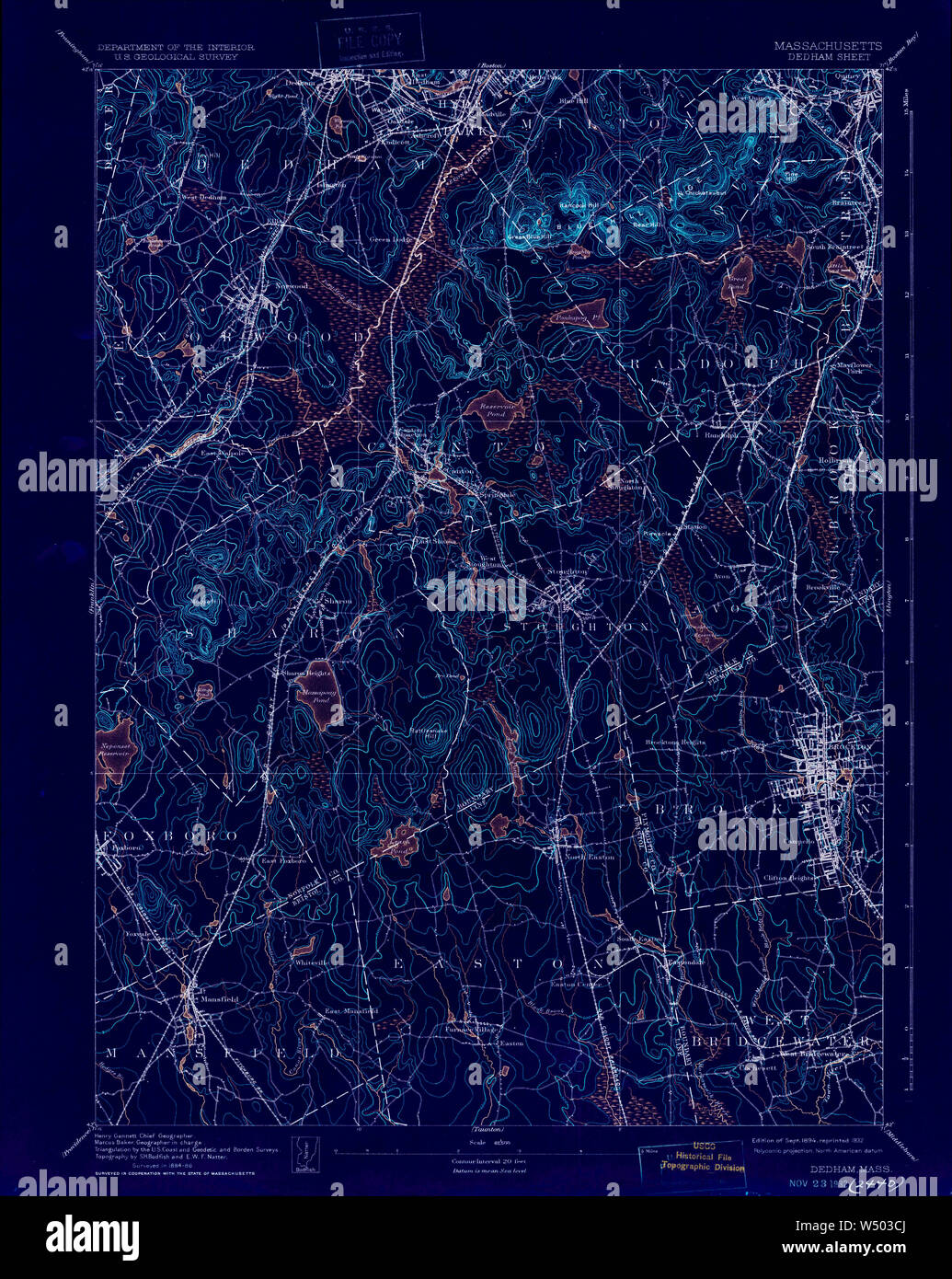 Map of dedham massachusetts hi-res stock photography and images - Alamy