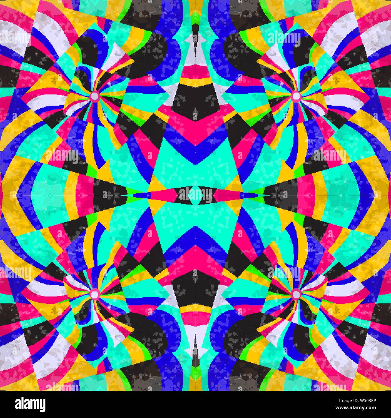 polygons and waves beautiful abstract geometric grunge effect Stock ...