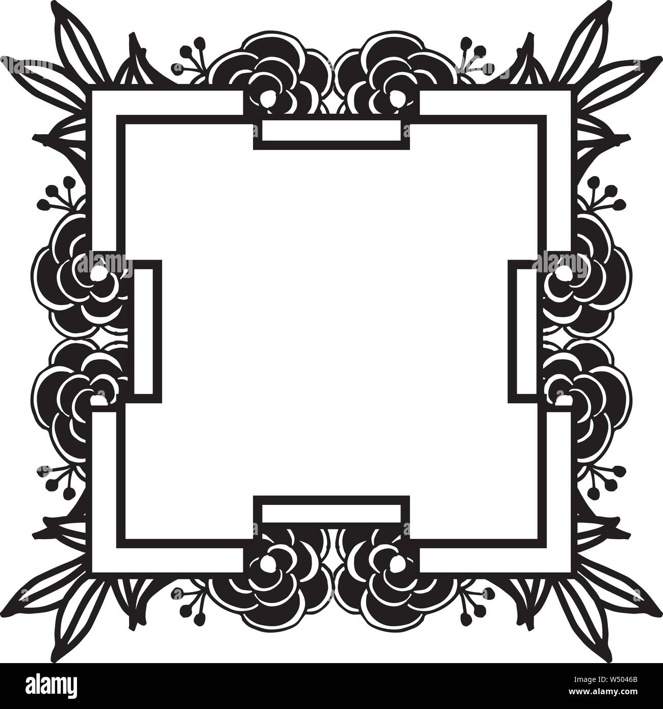 Various shape of cards, invitation card, greeting card, floral frame ...