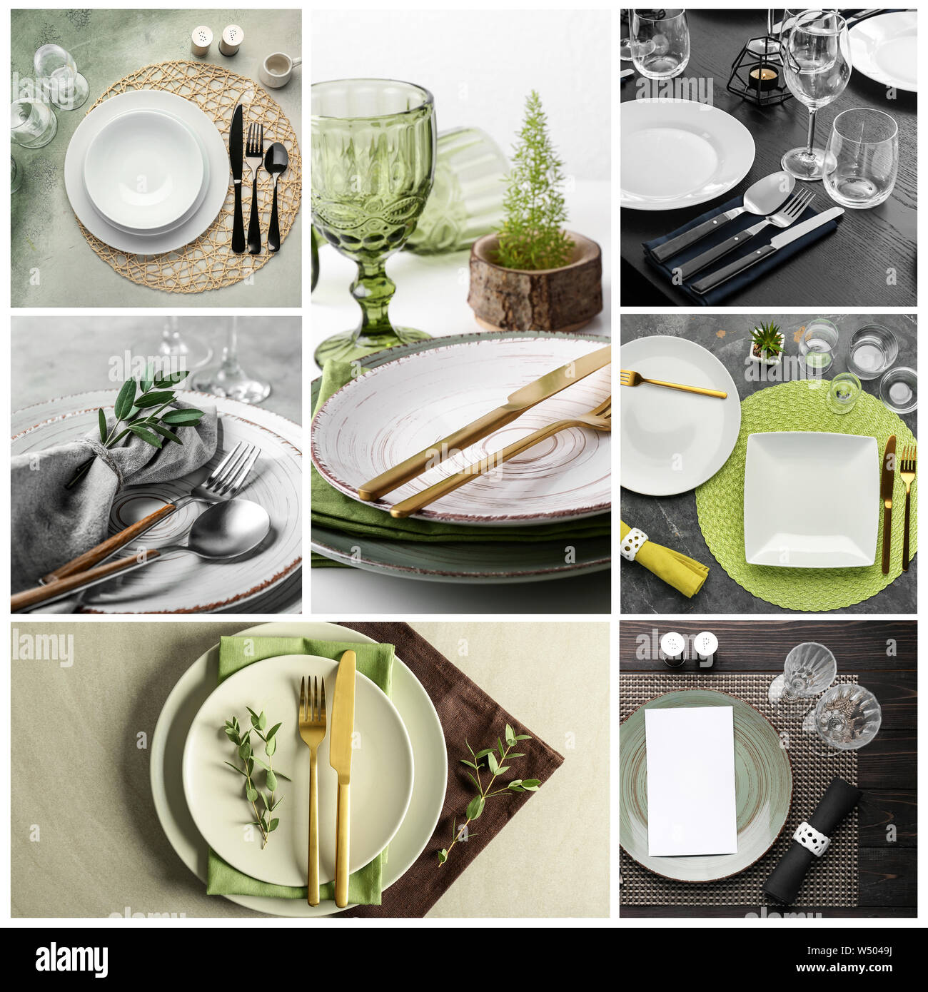 Beautiful table setting Cut Out Stock Images & Pictures - Alamy