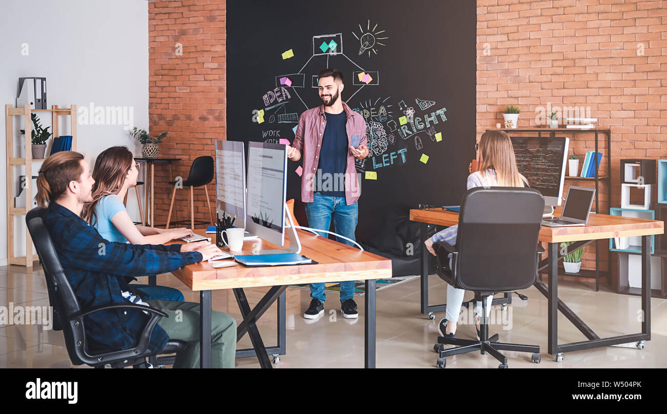 Female programmers working table hi-res stock photography and images ...