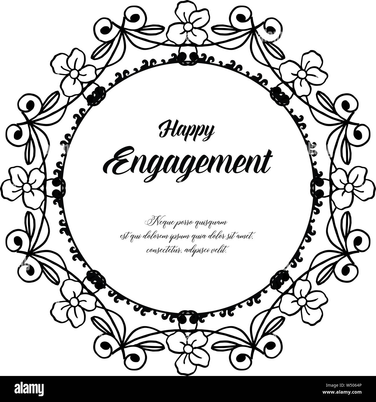 Leaf floral frame elegant, isolated on a white backdrop, for card ...