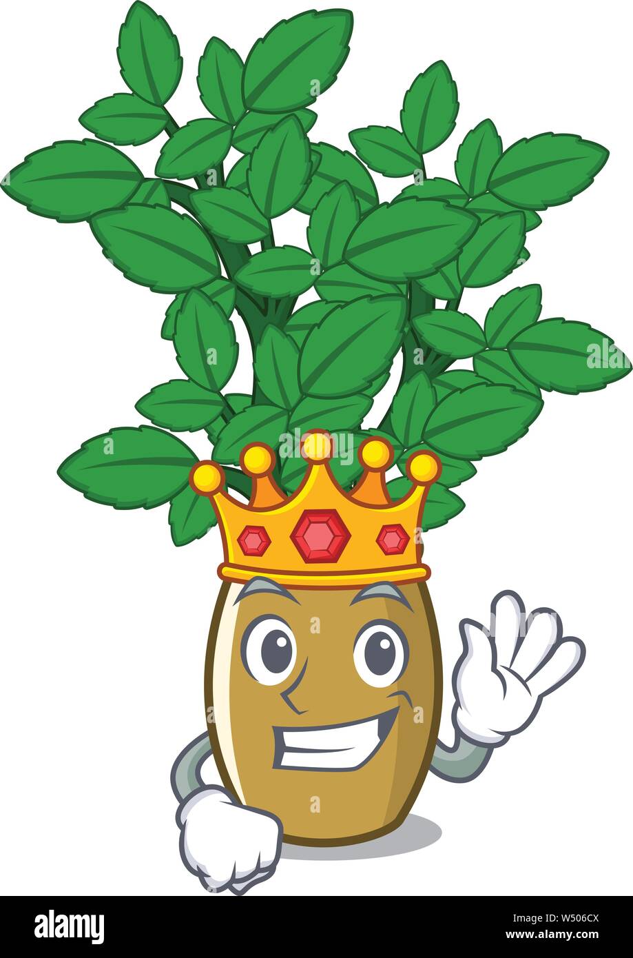 King lemon balm next the cartoon house vector illustration Stock Vector ...