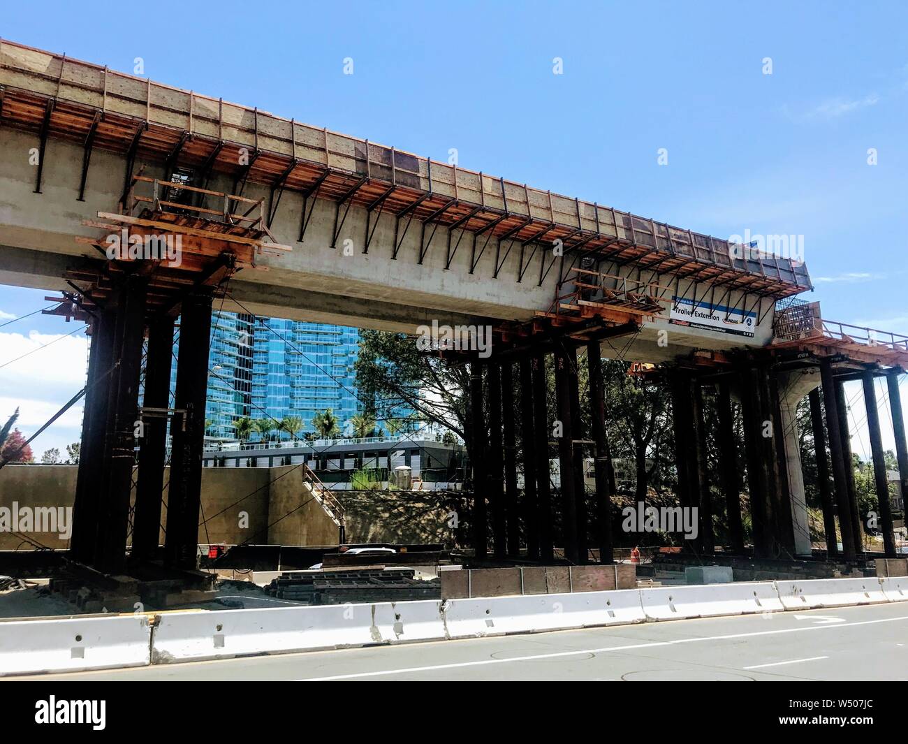 Construction of the Trolley Extension at UTC Stock Photo - Alamy