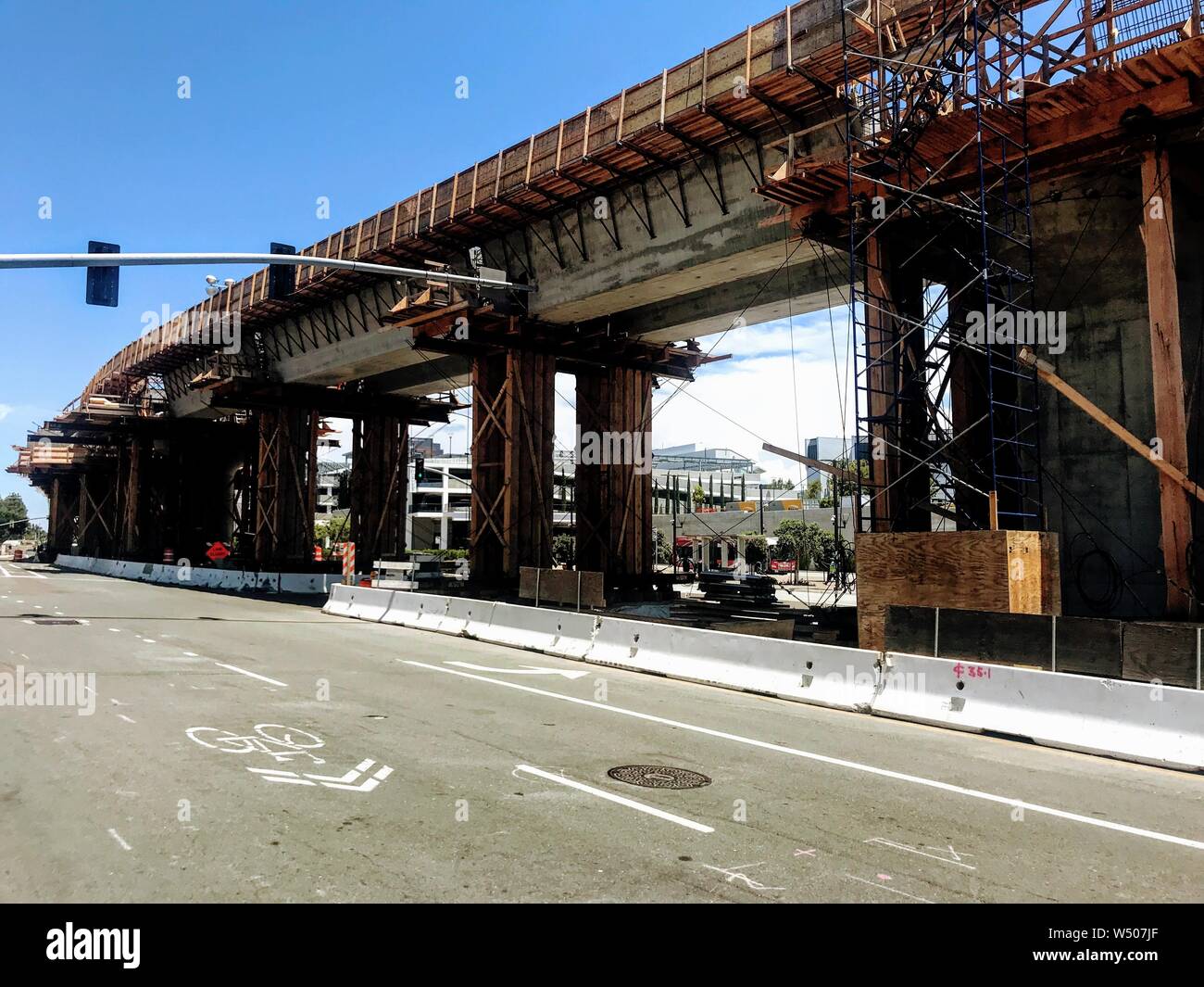 Construction of the Trolley Extension at UTC Stock Photo - Alamy