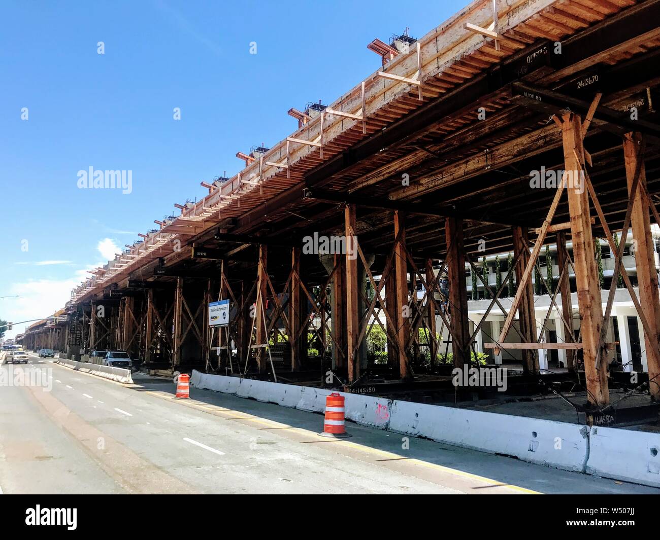 Construction of the Trolley Extension at UTC Stock Photo - Alamy