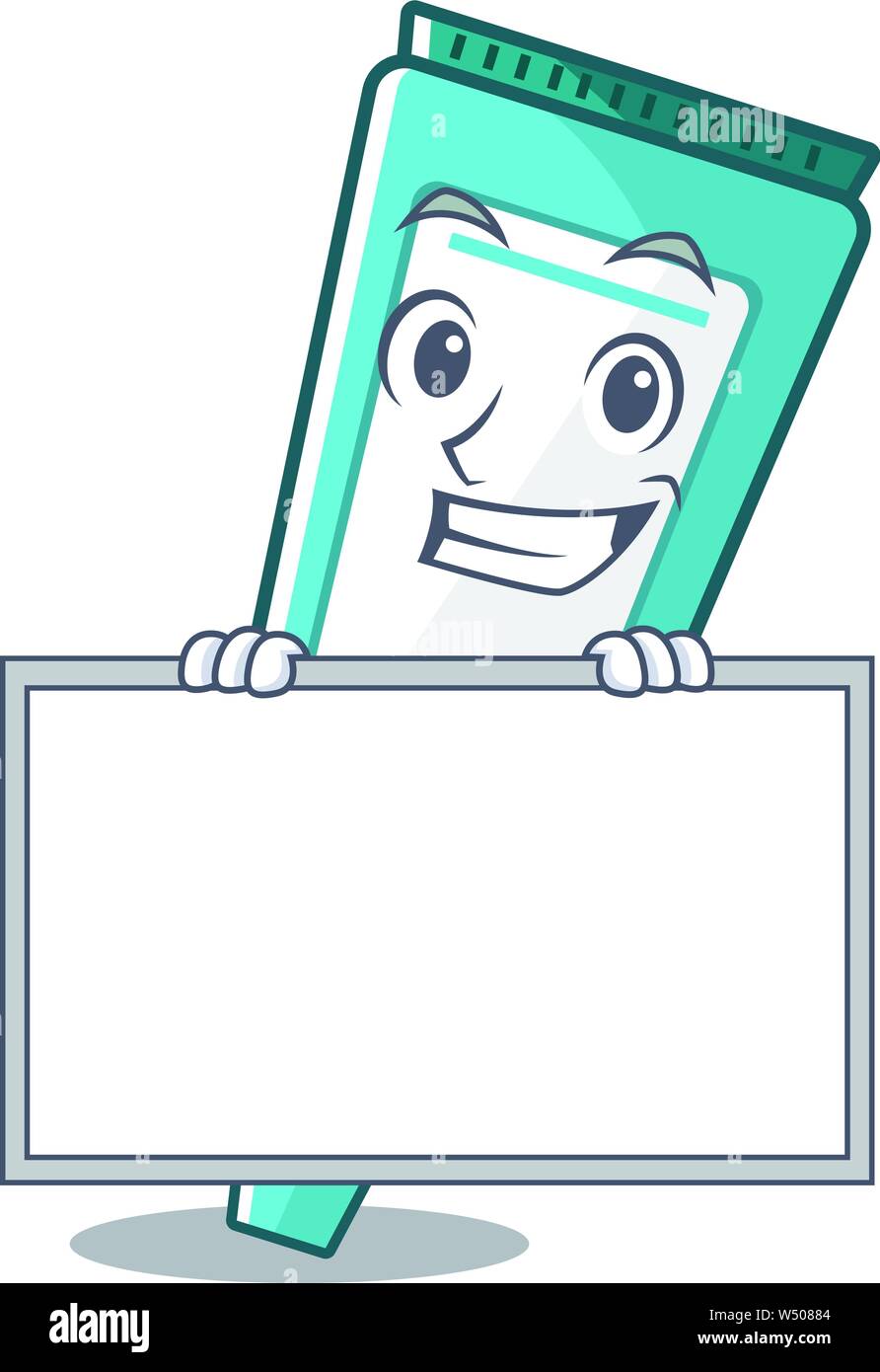 Grinning with board ointment placed in the cartoon sink vector ...