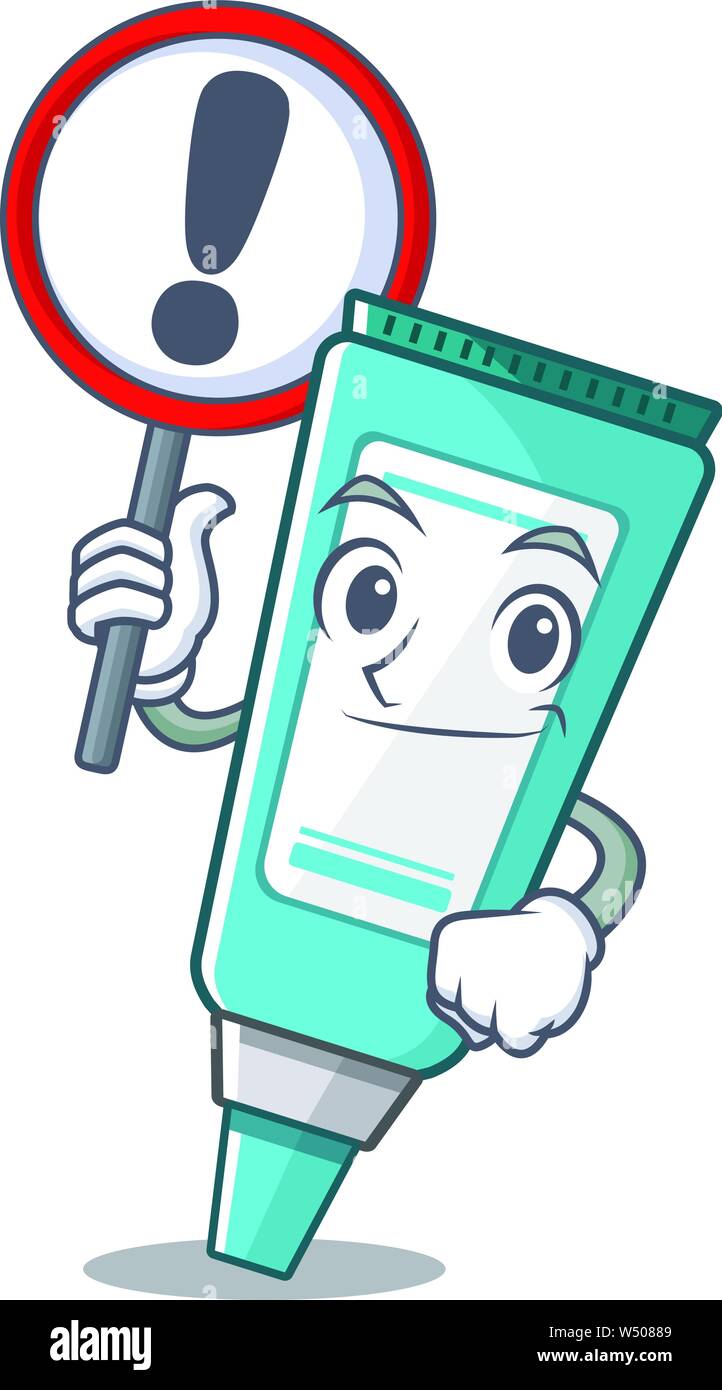 With sign ointment placed in the cartoon sink vector illustration Stock ...
