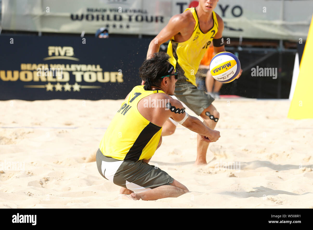 Tokyo, Japan. 25th July, 2019. Koichi Nishimura (JPN) Beach Volleyball ...