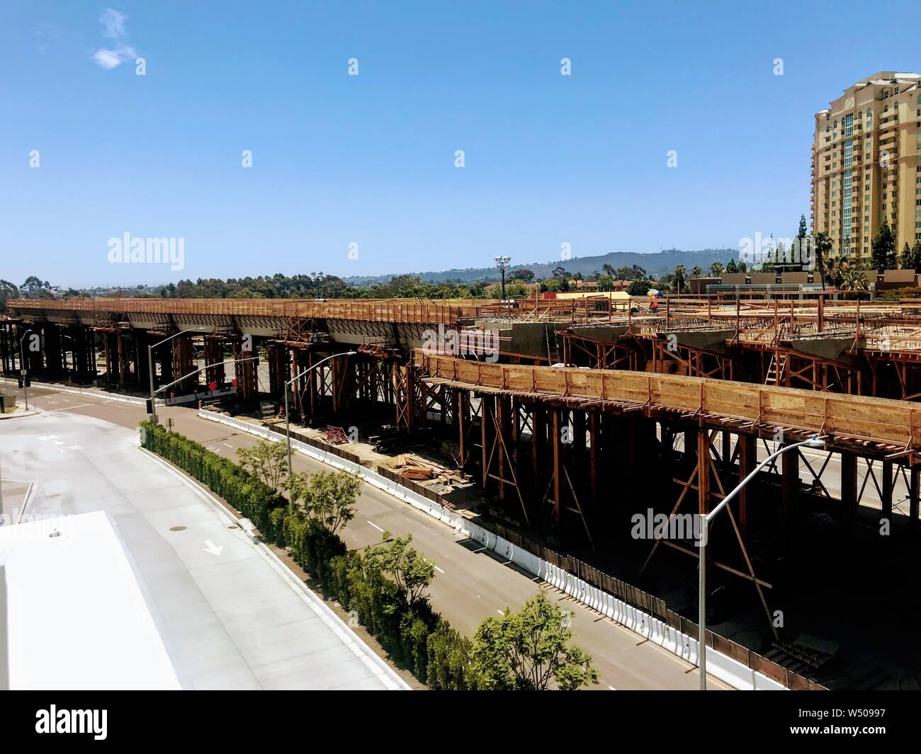 Construction of the Trolley Extension at UTC Stock Photo - Alamy
