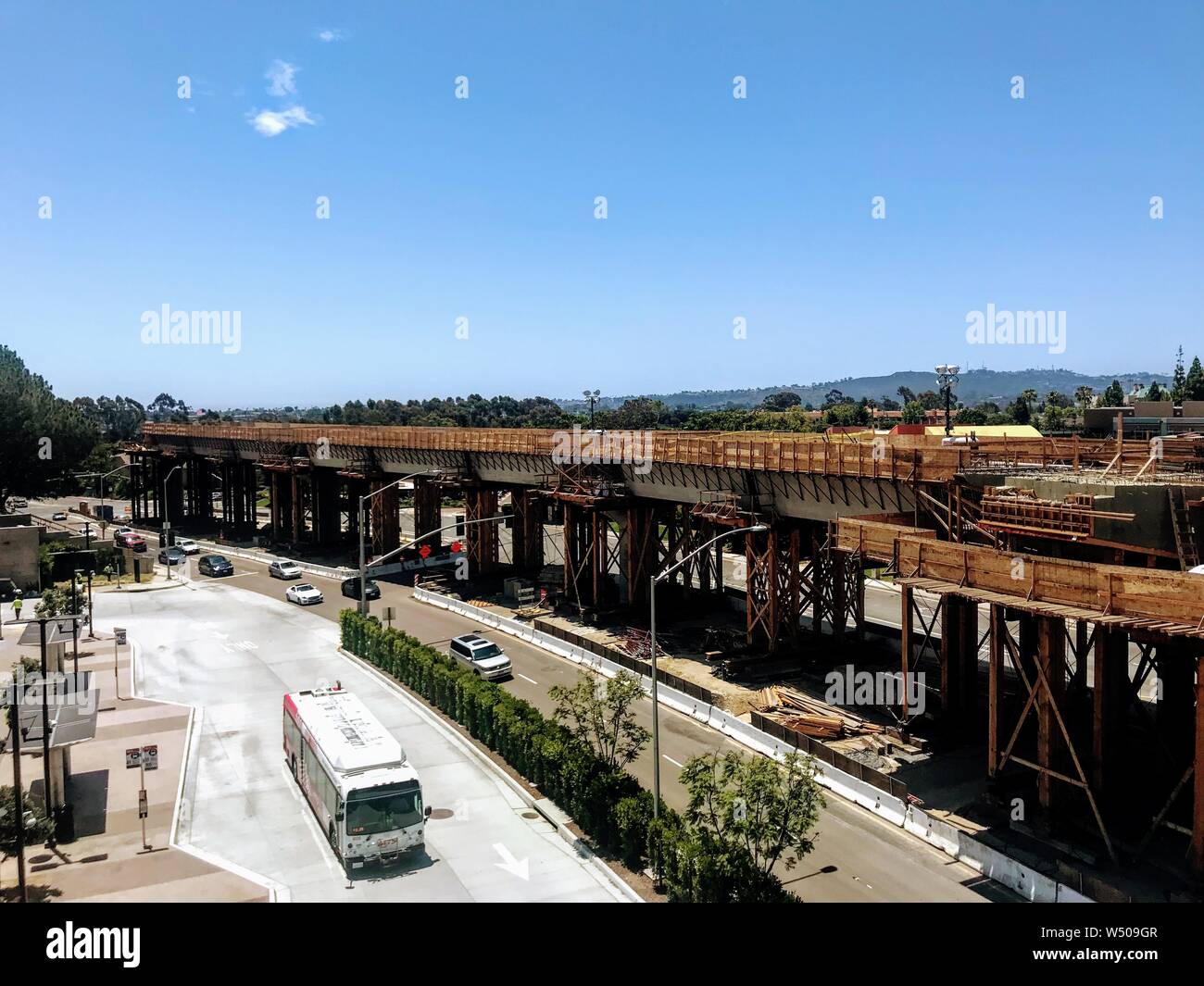 Construction of the Trolley Extension at UTC Stock Photo - Alamy