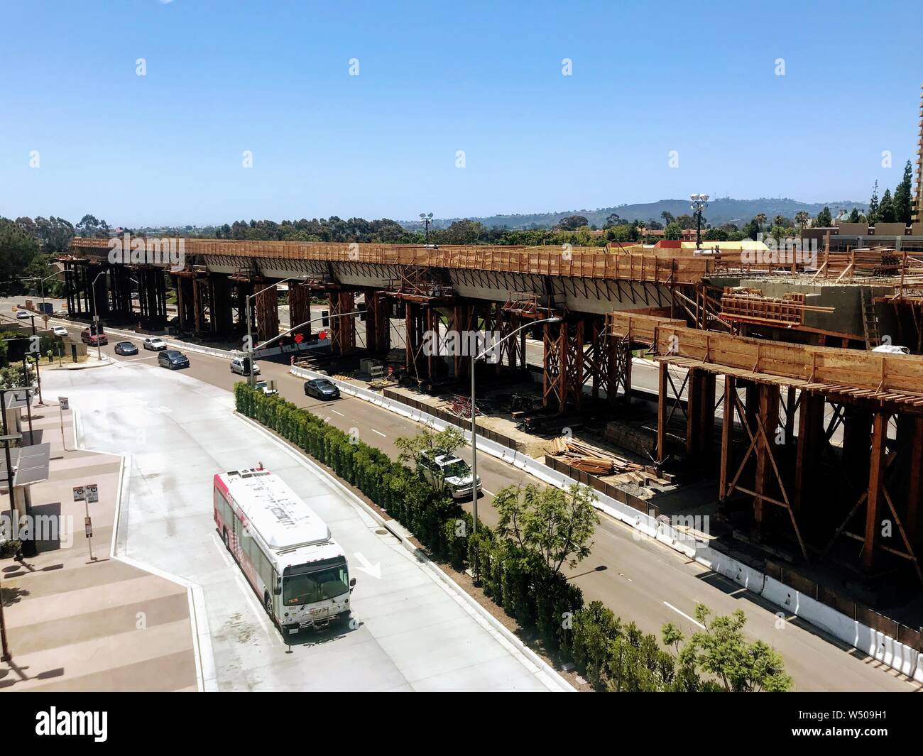 Construction of the Trolley Extension at UTC Stock Photo - Alamy