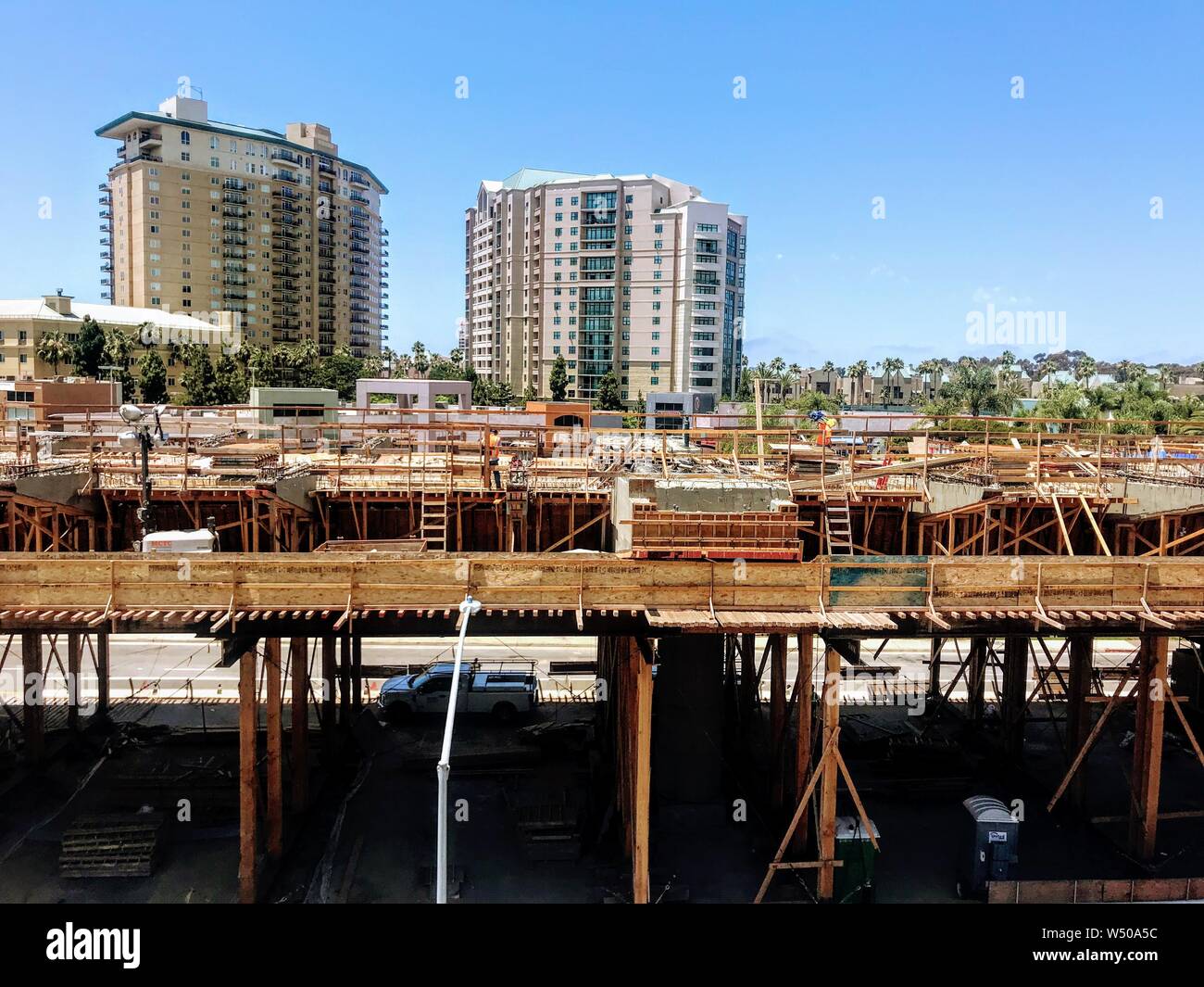 Construction of the Trolley Extension at UTC Stock Photo - Alamy