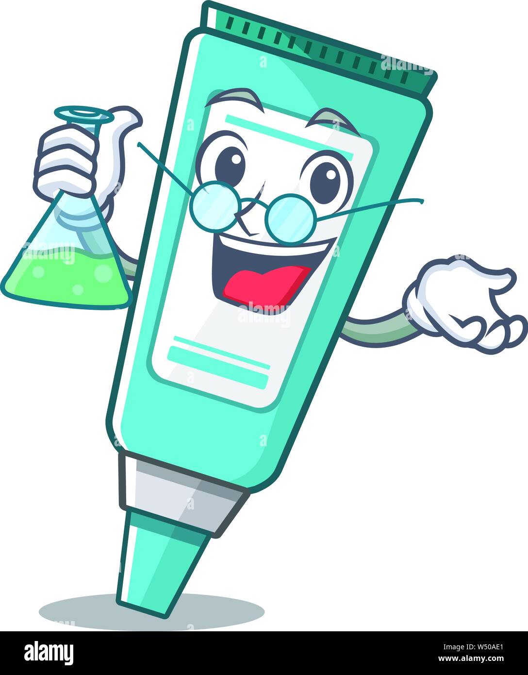 Professor ointment isolated with in the cartoon vector illustration ...