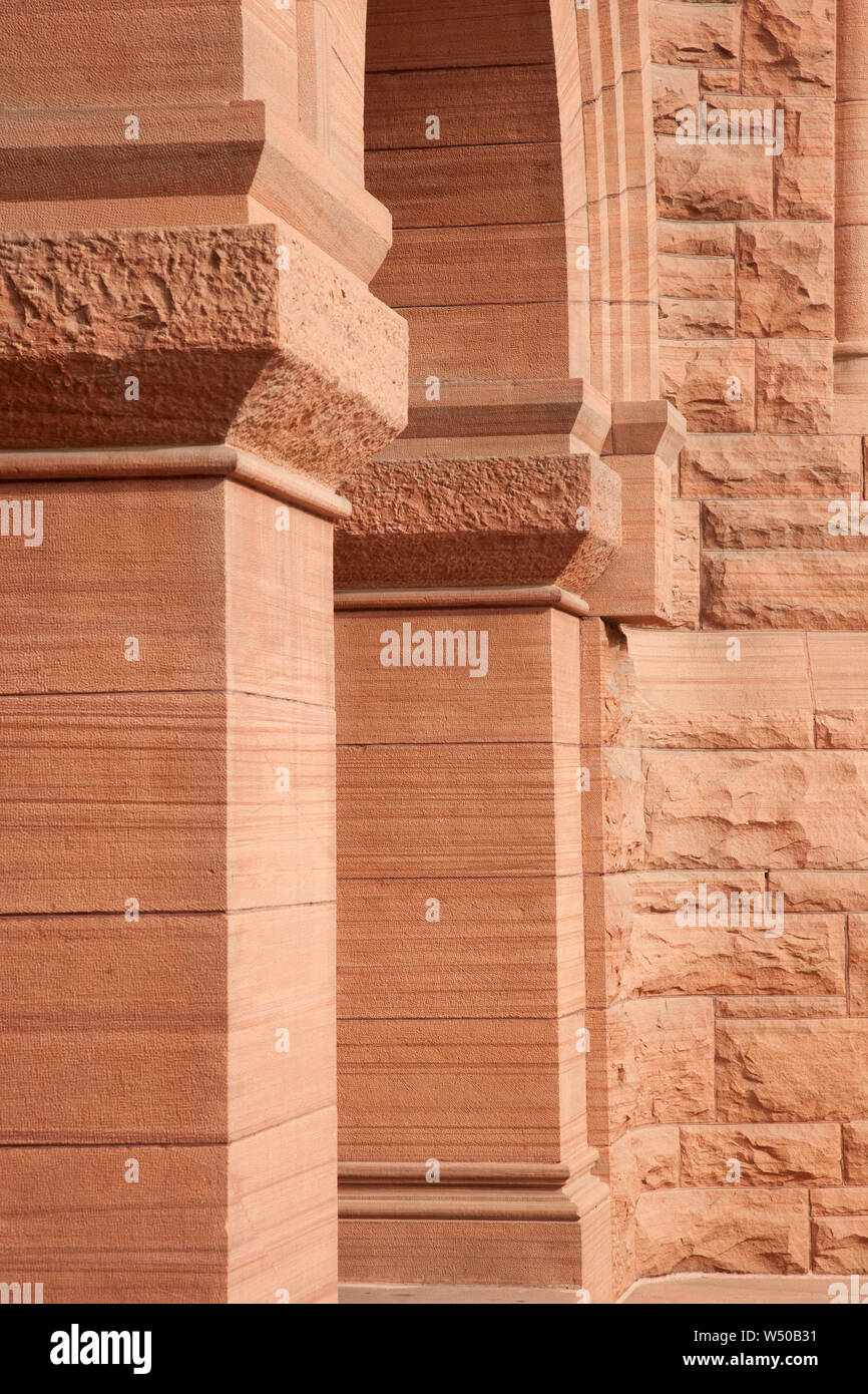 Building stone made from Paleozoic (Permian, Lyons) sandstone, Colorado ...