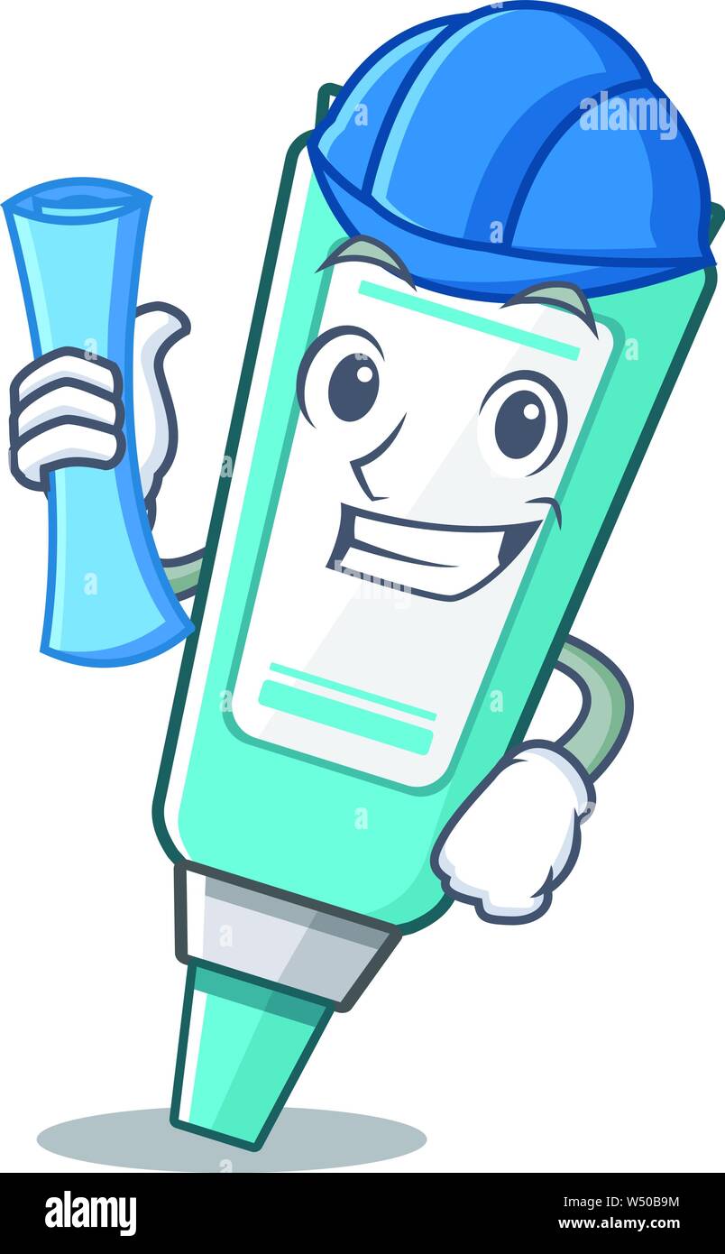 Architect ointment isolated with in the cartoon vector illustration ...