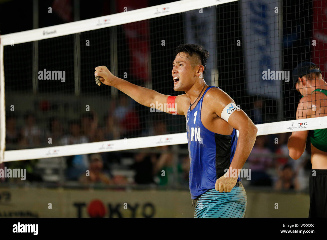 Tokyo, Japan. 25th July, 2019. Yusuke Ishijima (JPN) Beach Volleyball : FIVB Beach Volleyball ...