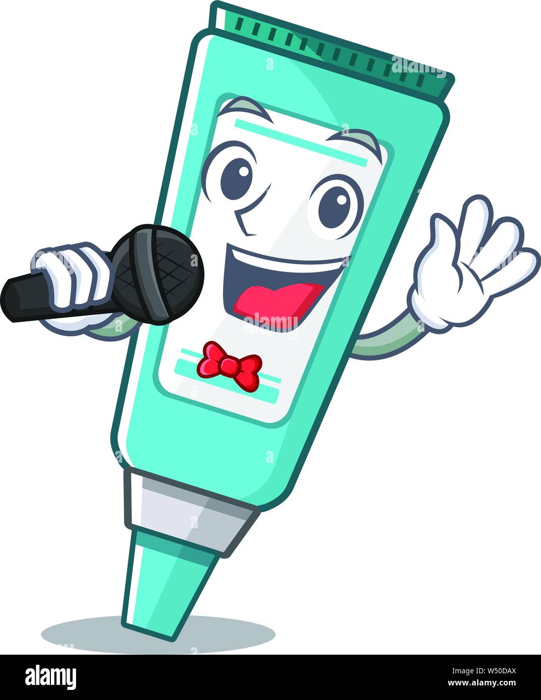 Singing ointment placed in character medicine box vector illustration ...