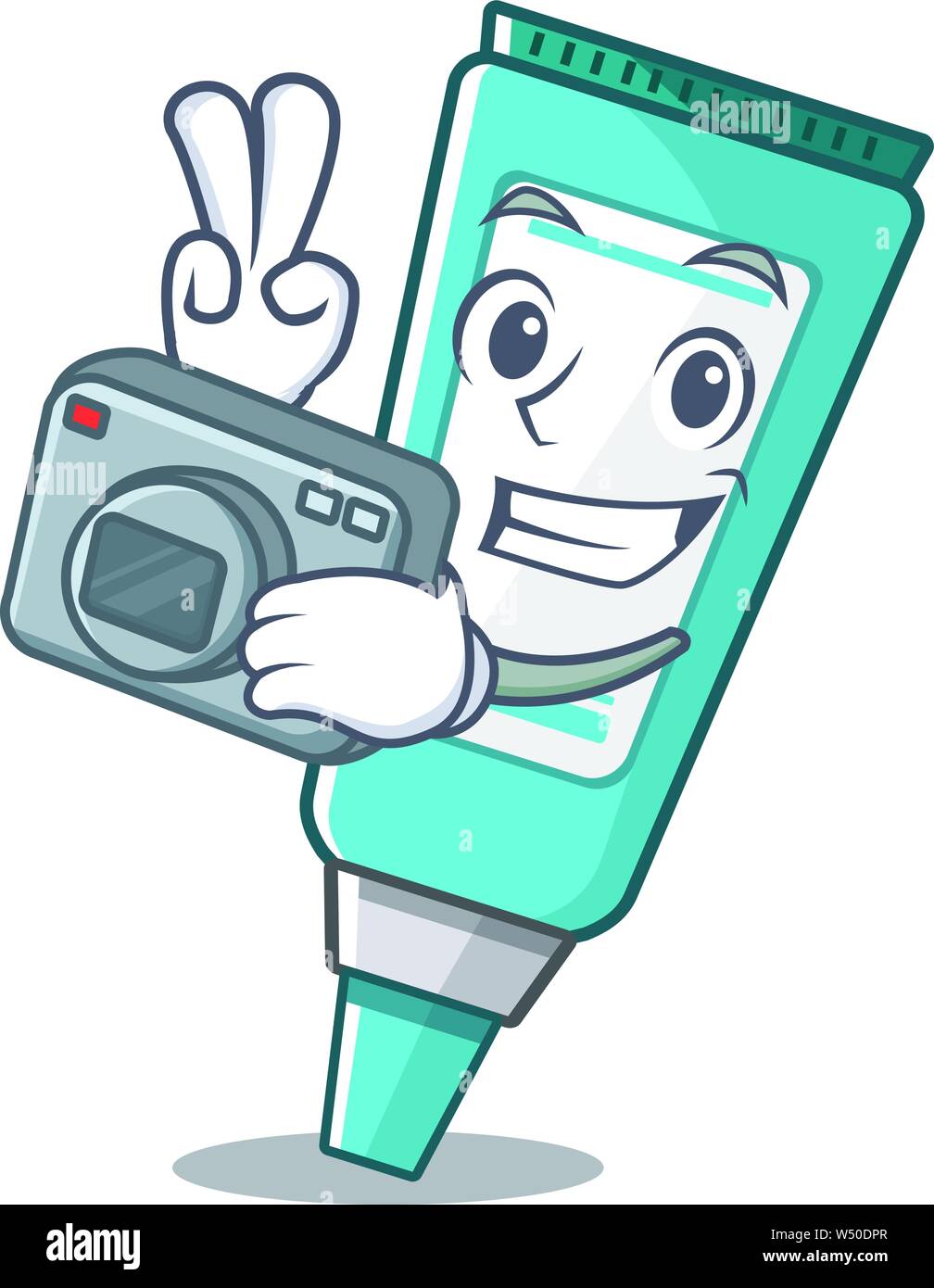 Photographer ointment placed in character medicine box vector ...