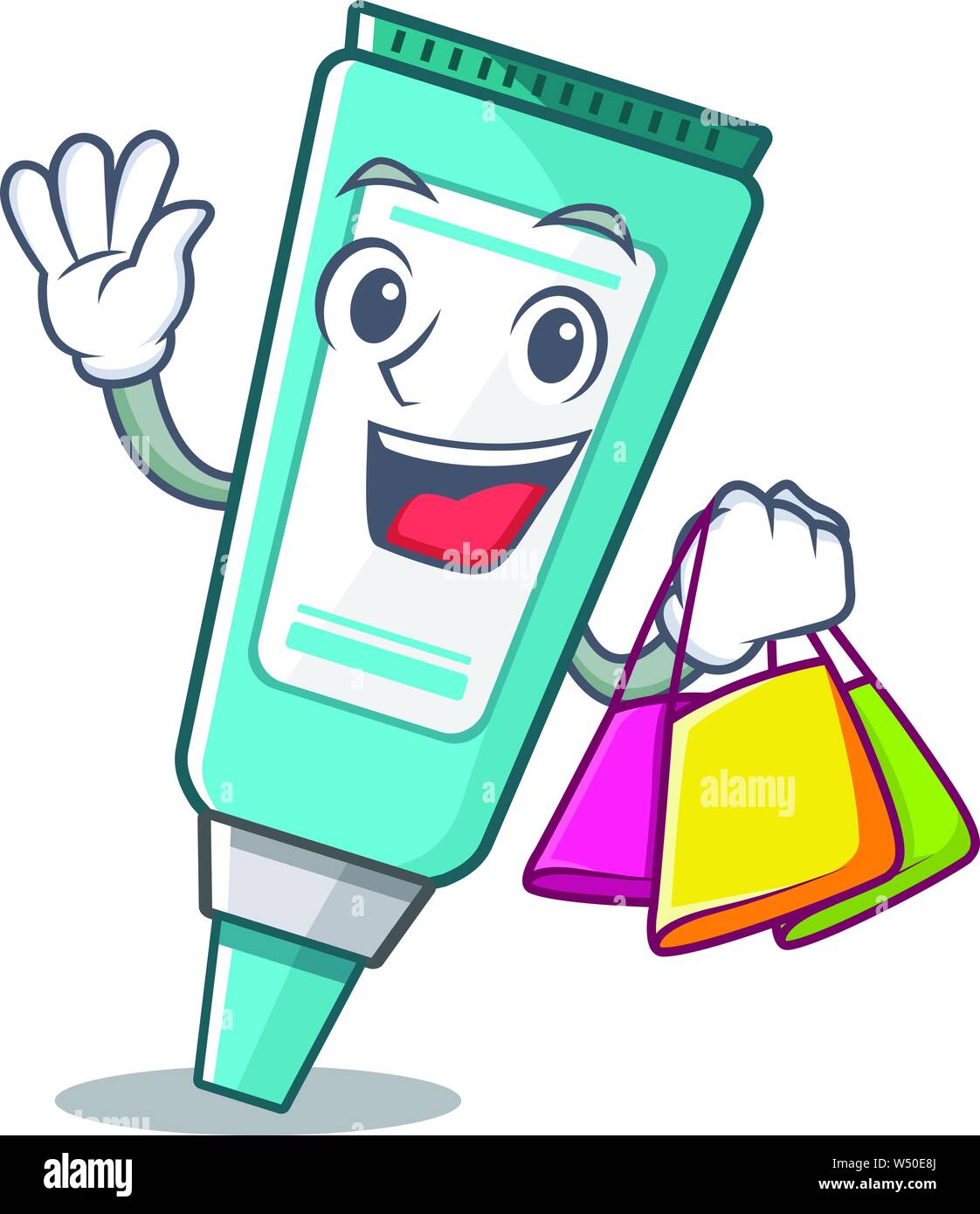 Shopping ointment isolated with in the cartoon vector illustration ...