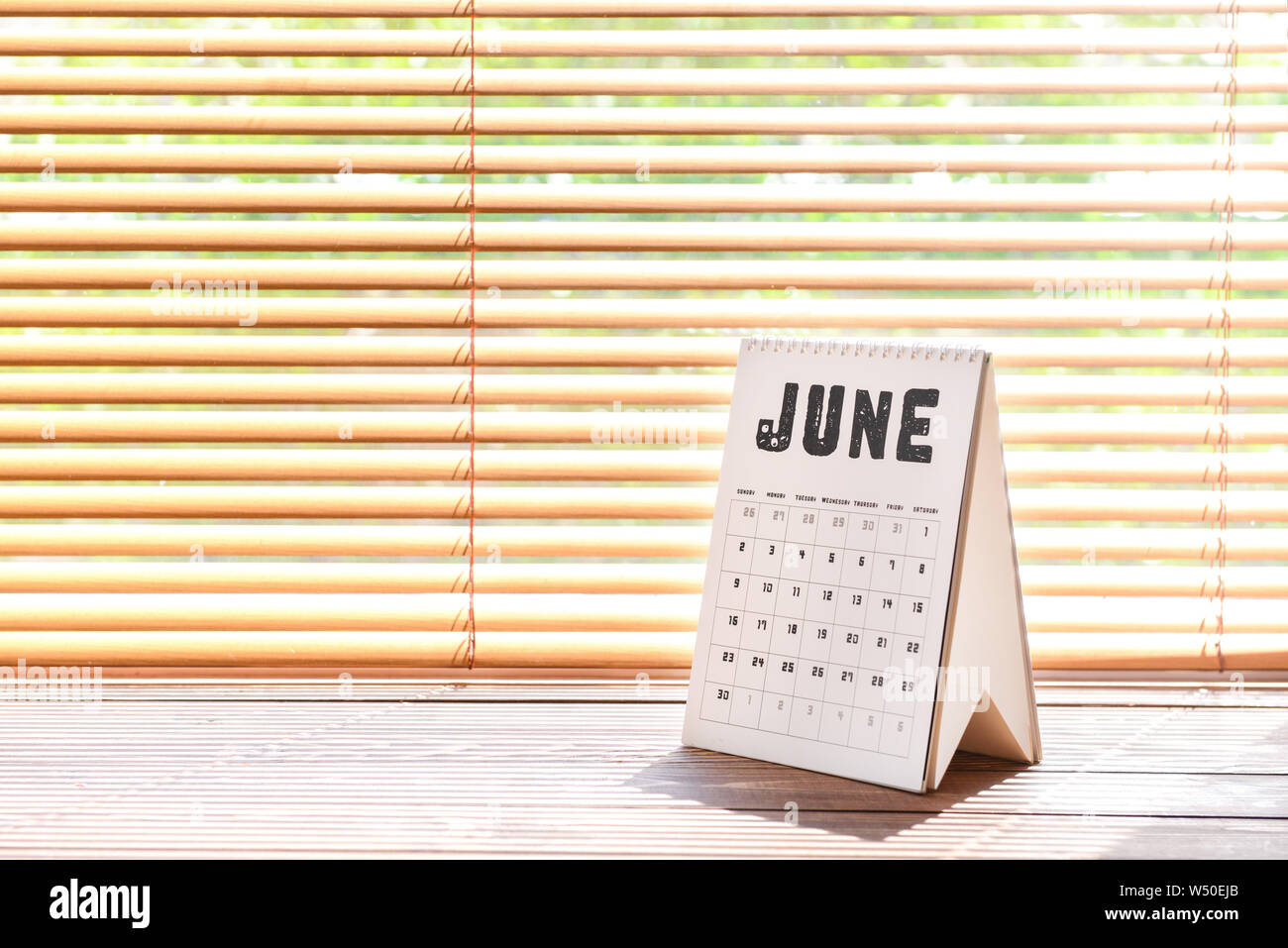 Flip calendar on window sill Stock Photo - Alamy