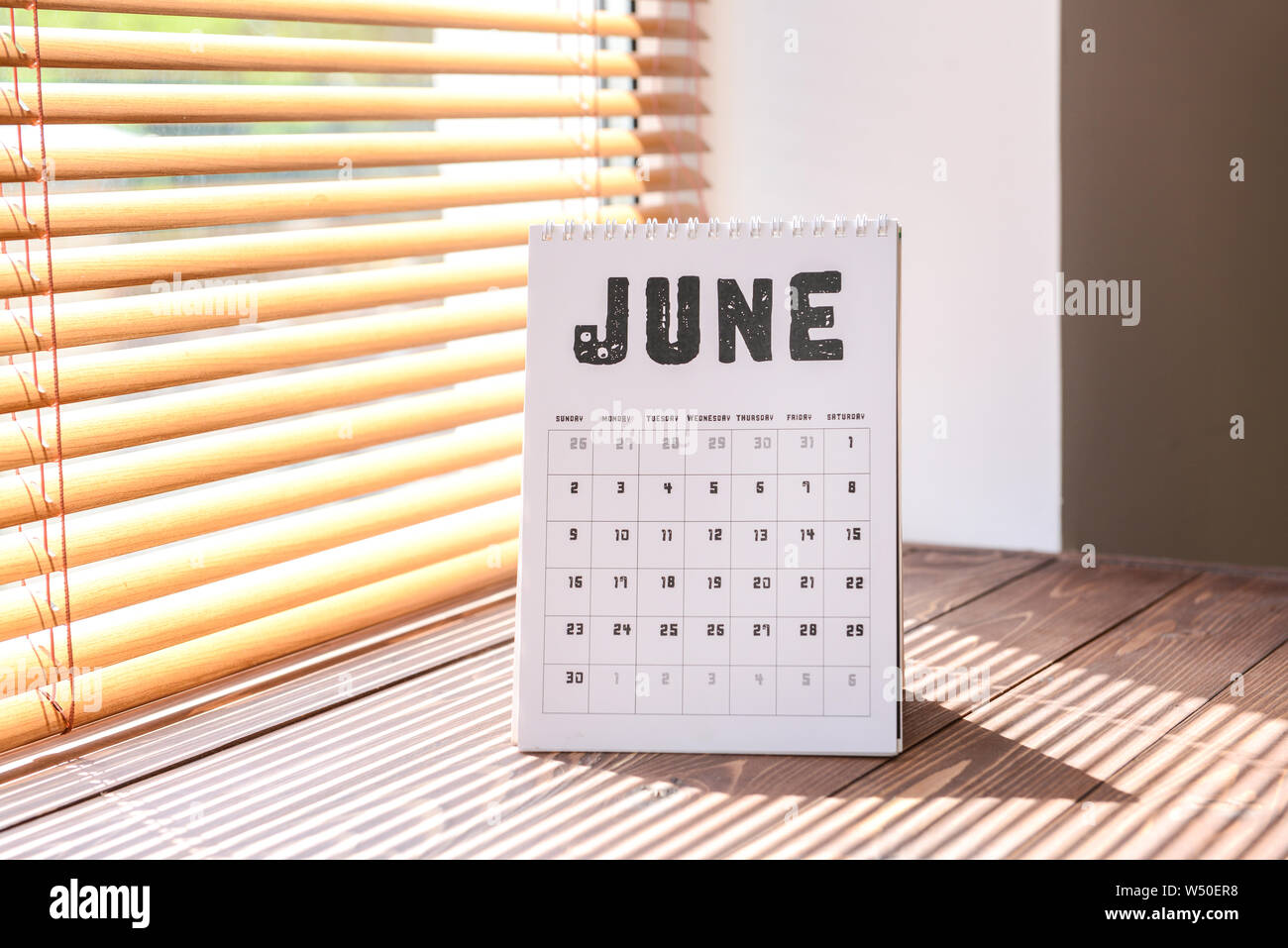 Flip calendar on window sill Stock Photo - Alamy