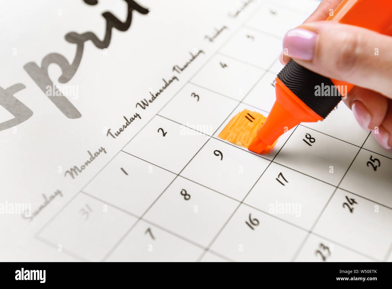 Woman calendar sheet hi-res stock photography and images - Alamy