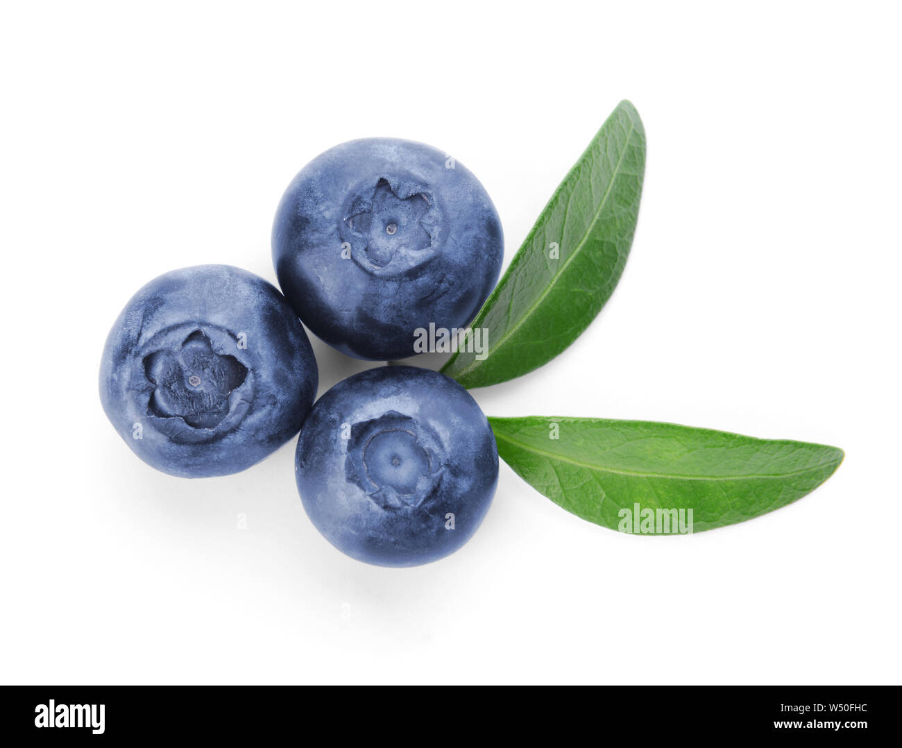 Fresh ripe blueberry on white background Stock Photo - Alamy