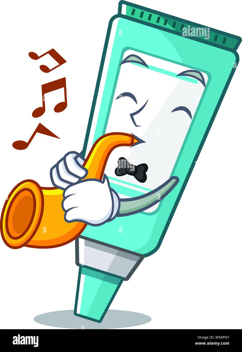 With trumpet ointment placed in character medicine box vector ...