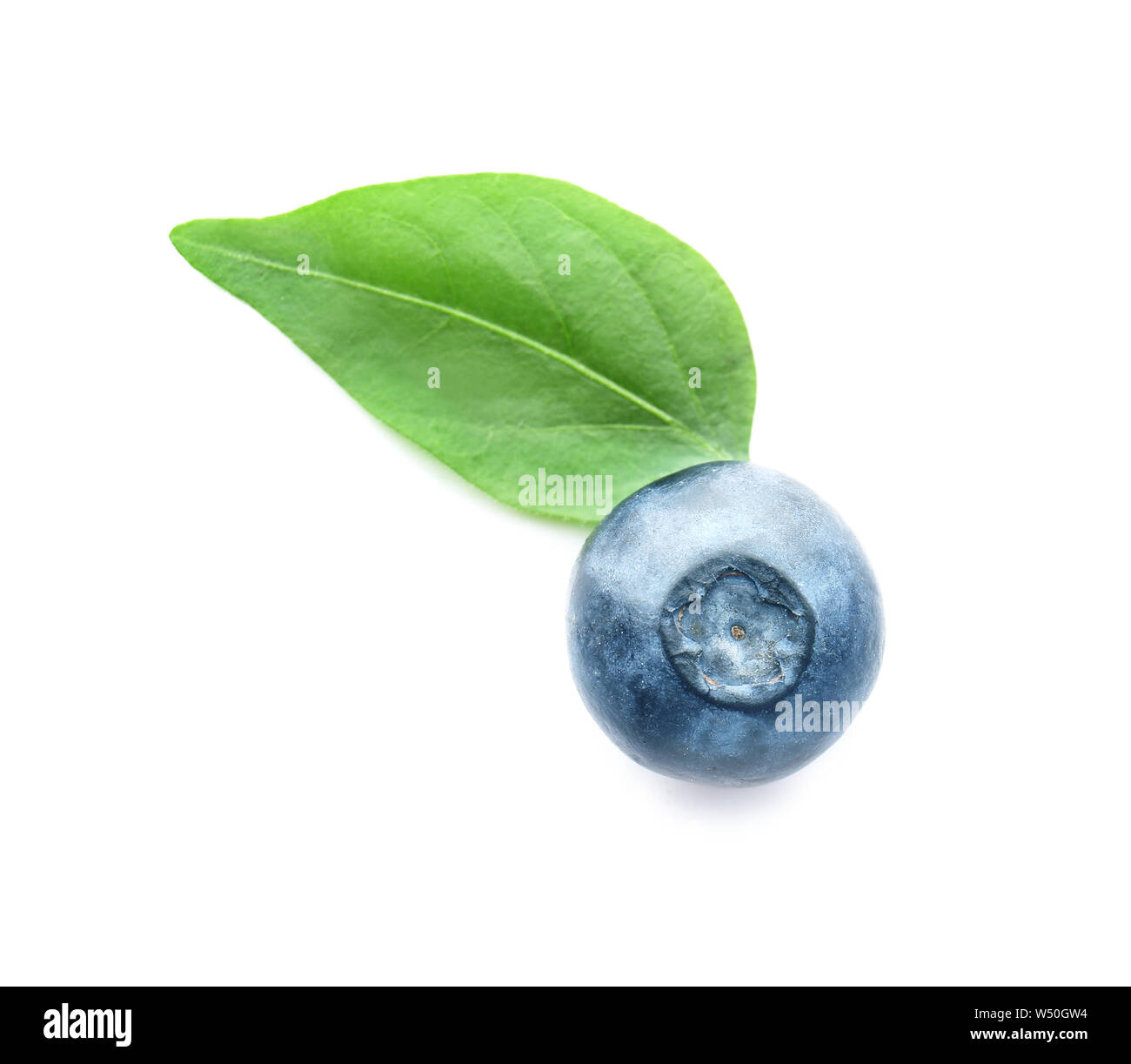 Ripe blueberry on white background Stock Photo - Alamy