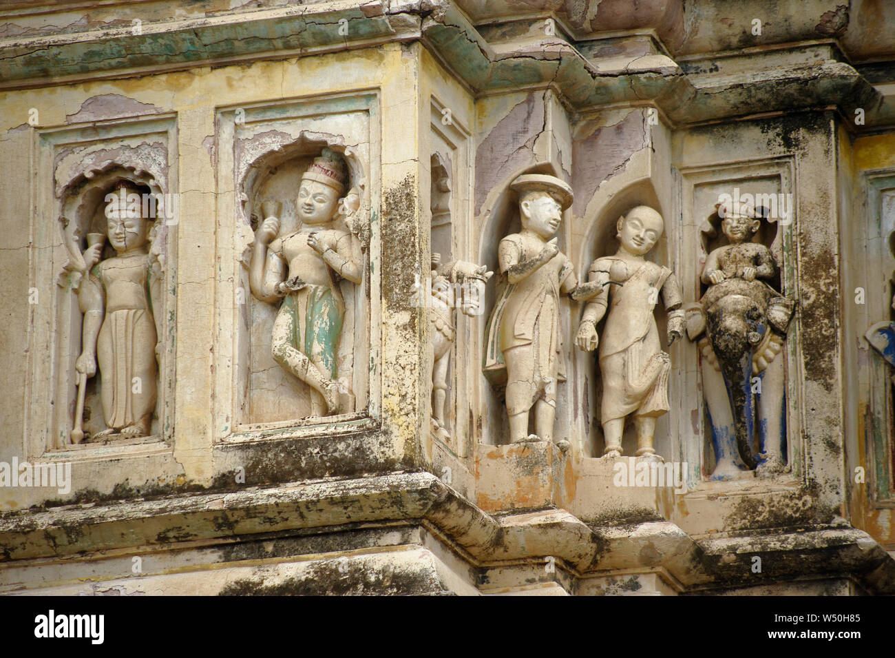 Relief of Brahmin(Indian) couple with Gods icon and animals Stock Photo ...