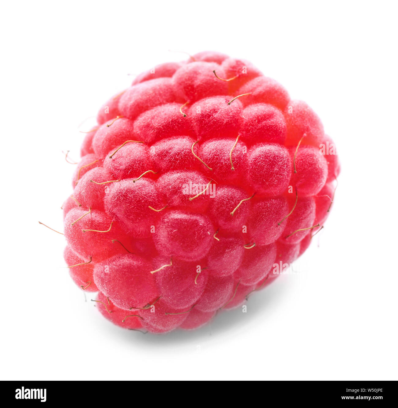 Fresh ripe raspberry on white background Stock Photo - Alamy
