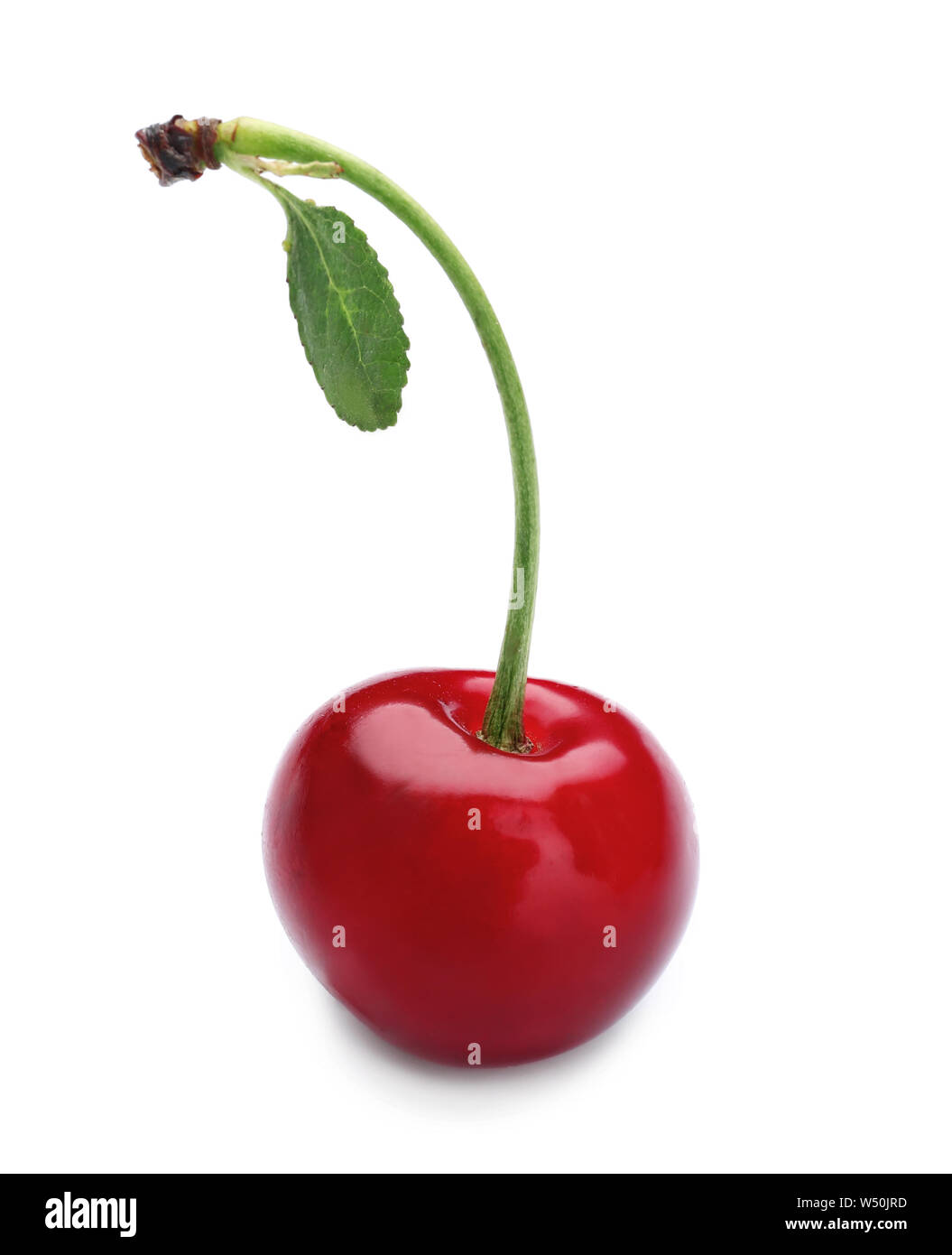 Tasty ripe cherry on white background Stock Photo - Alamy