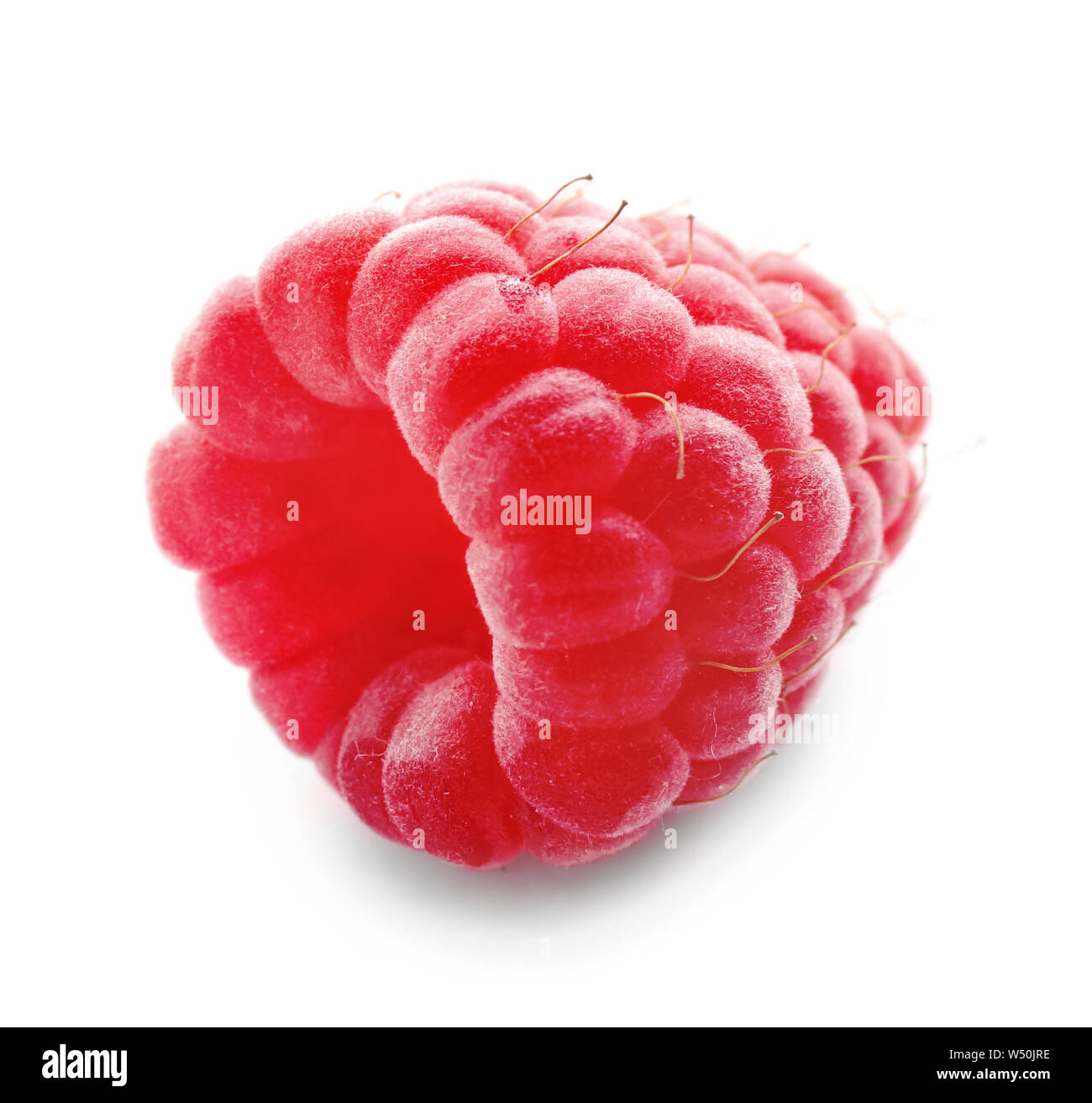 Fresh ripe raspberry on white background Stock Photo - Alamy