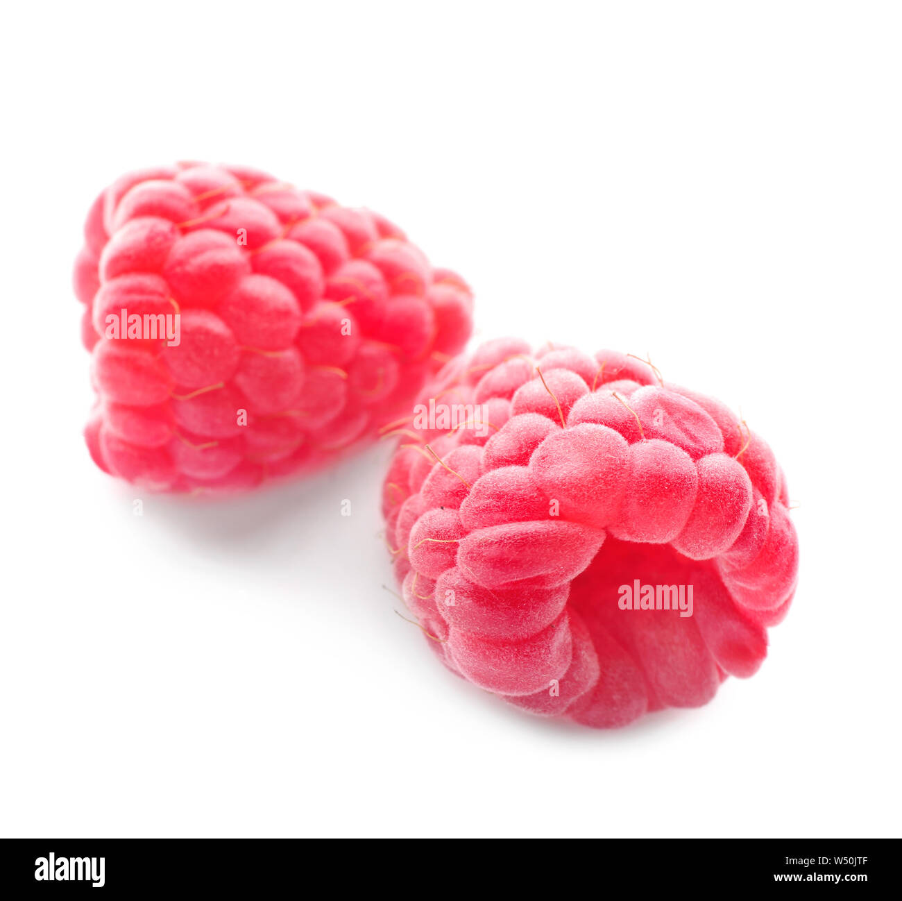 Fresh ripe raspberry on white background Stock Photo - Alamy