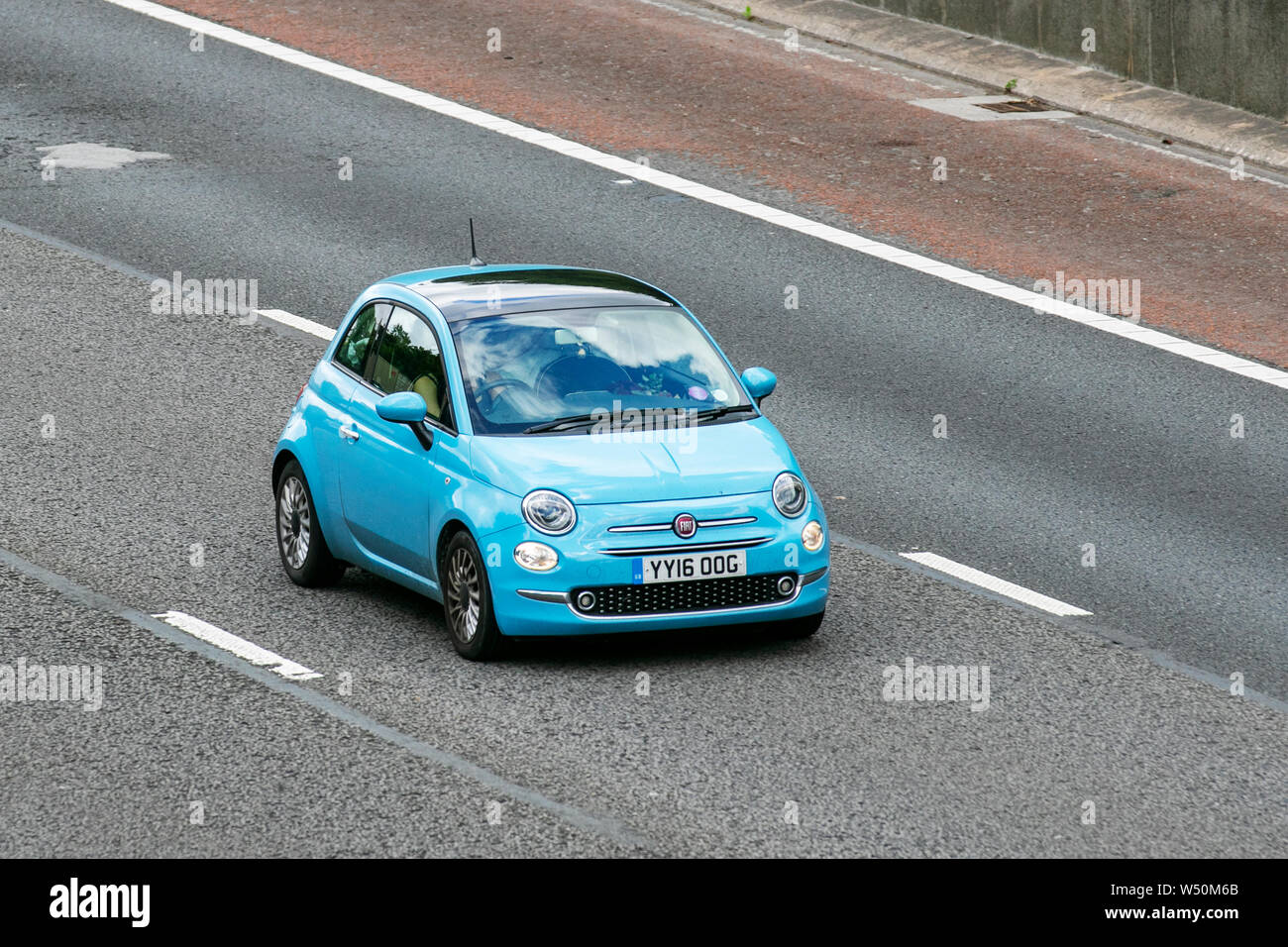 Fiat 500 Driving Highway
