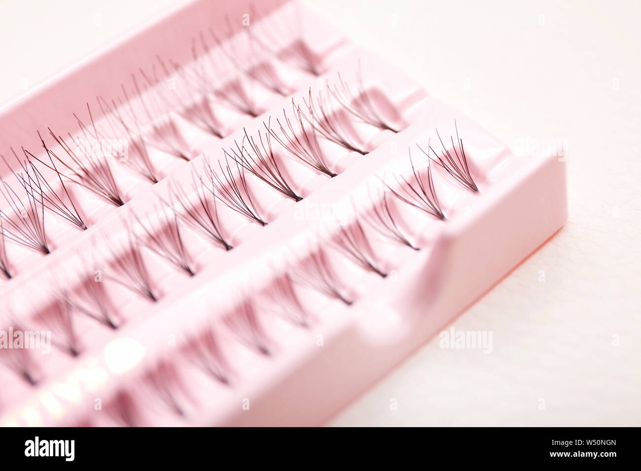 Set of eyelash extensions on white background, closeup Stock Photo - Alamy
